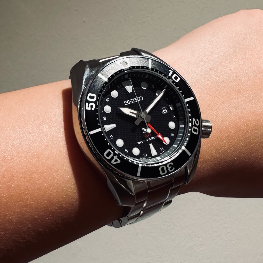 Seiko Prospex 200M Sumo Solar Black GMT SBPK003 JDM Review Seiko Prospex 200M Sumo Solar Black GMT SBPK003 JDM Review